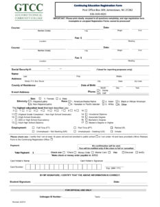 Out of State Student GTCC Form - Truck Company Ops